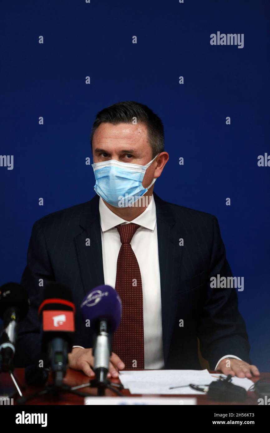 BUCHAREST, ROMANIA - November 02, 2021: Pavel Cristian Balaj President ...