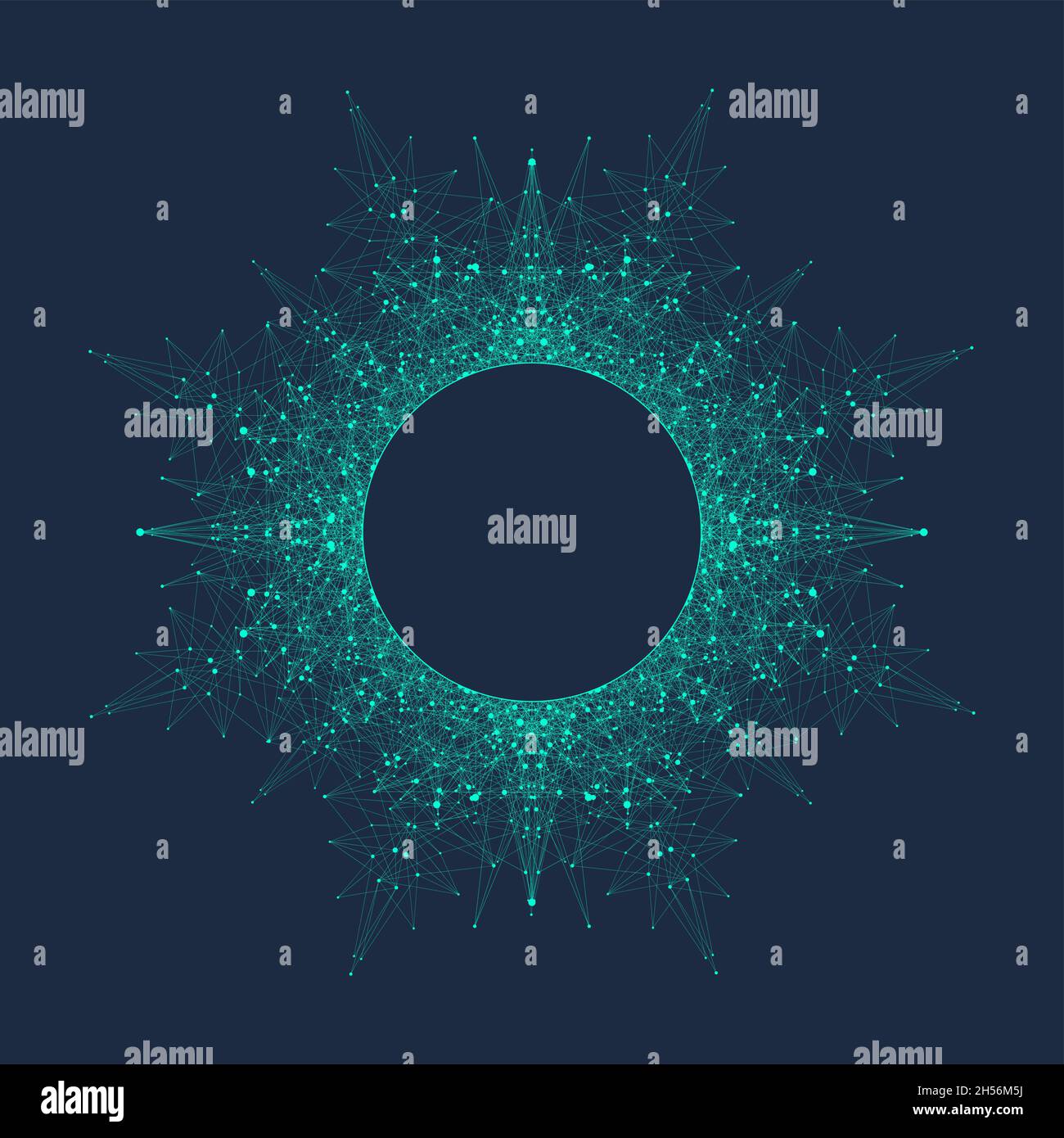 Quantum computing concept. Deep learning artificial intelligence. Big ...