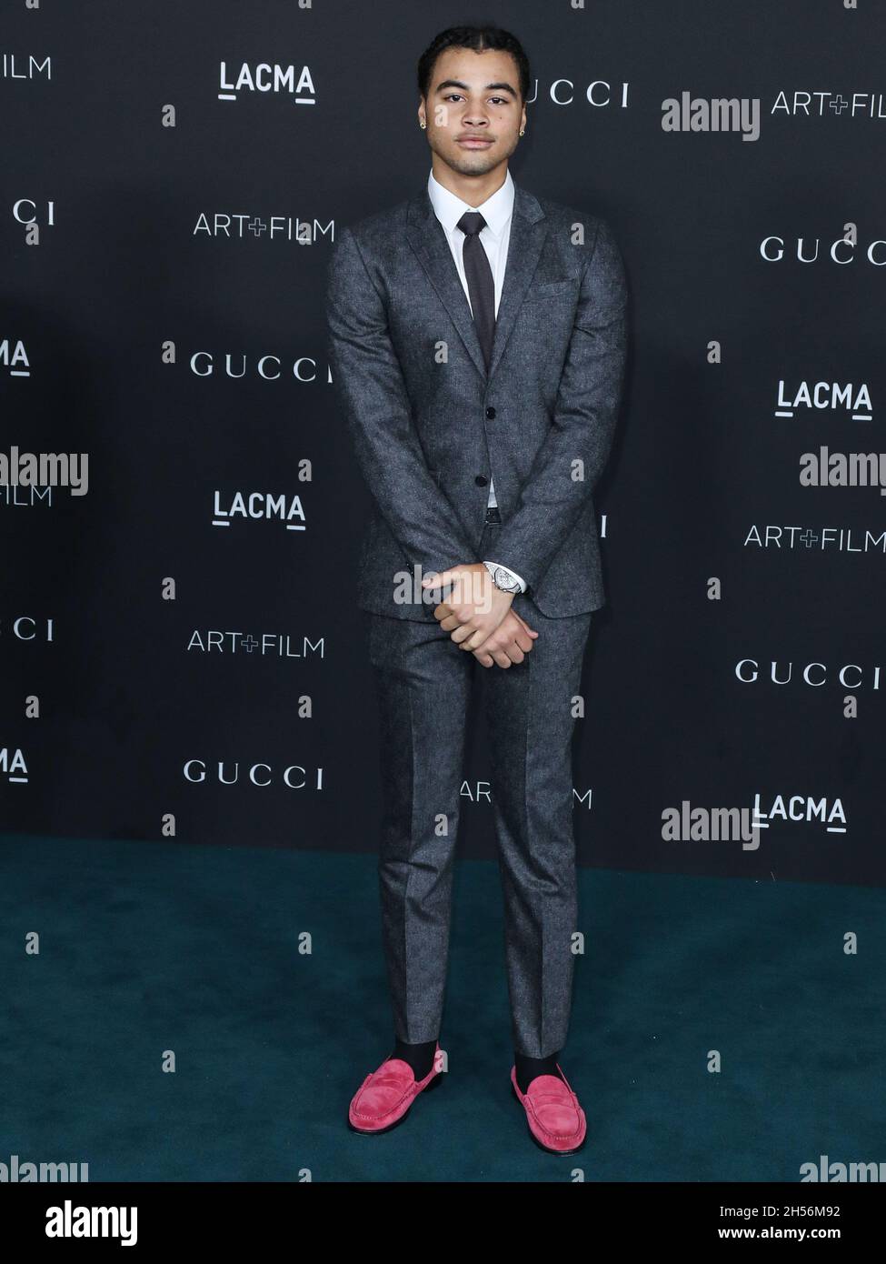 LOS ANGELES, CALIFORNIA, USA - NOVEMBER 06: Rapper 24kGoldn arrives at ...