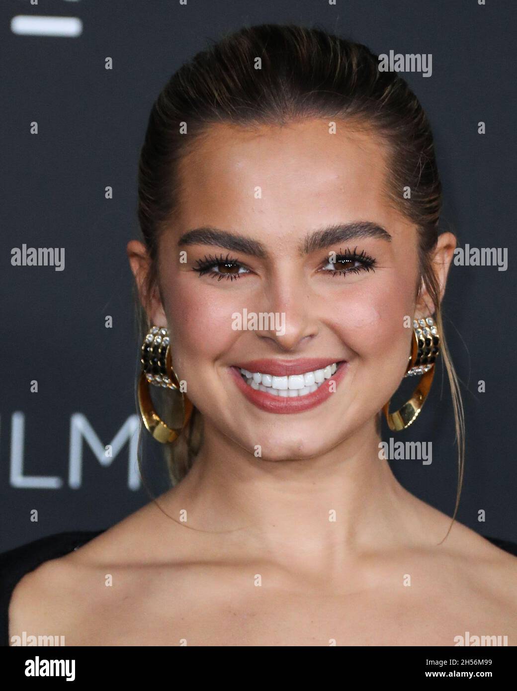 LOS ANGELES, CALIFORNIA, USA - NOVEMBER 06: Addison Rae wearing a Saint ...