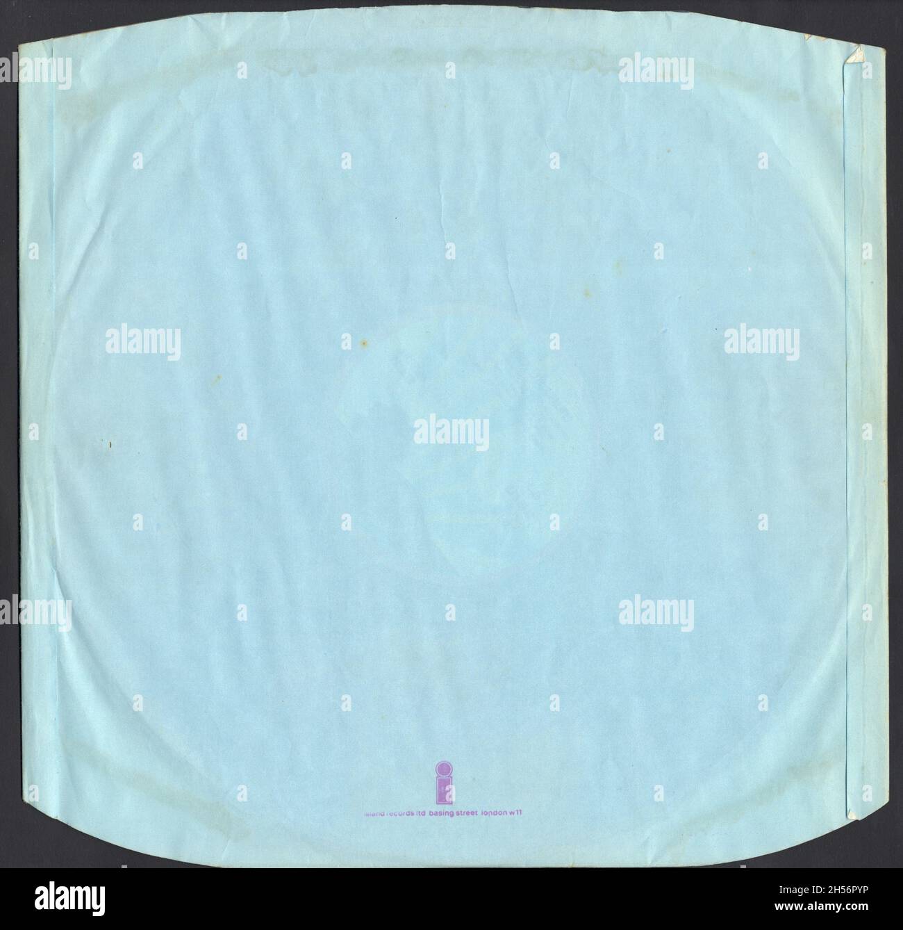 Island Records special blue inner sleeve, from first pressing vinyl ...