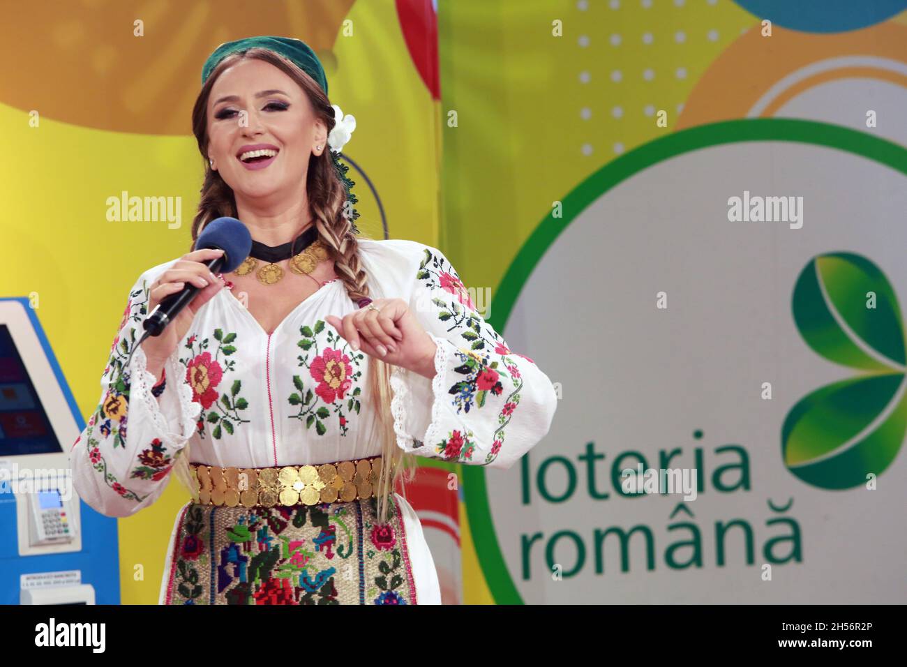 BUCHAREST, ROMANIA - October 31, 2021: Anca Pantaru, the folk singer of ...