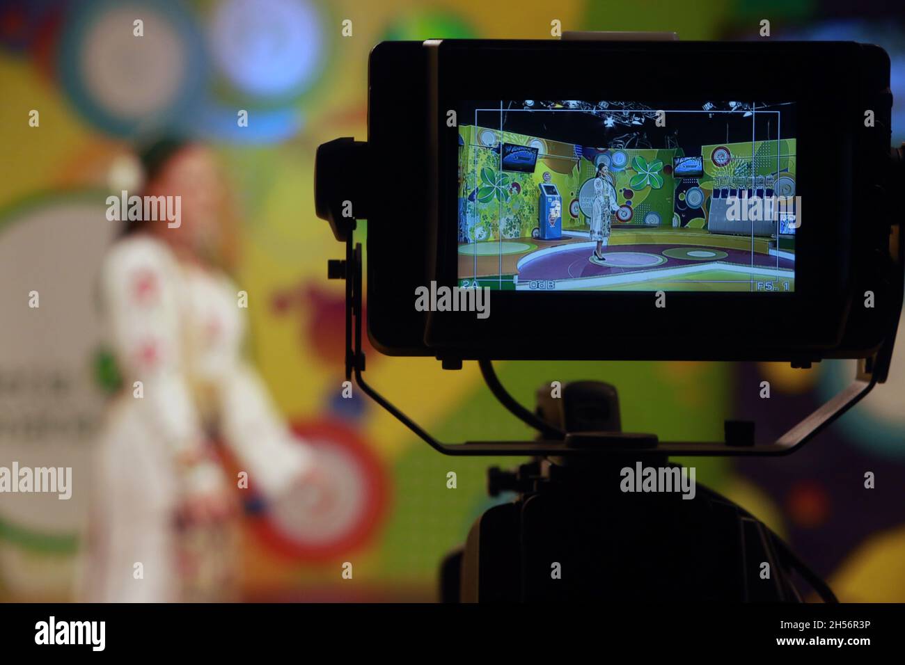 BUCHAREST, ROMANIA - October 31, 2021: Anca Pantaru, the folk singer of ...