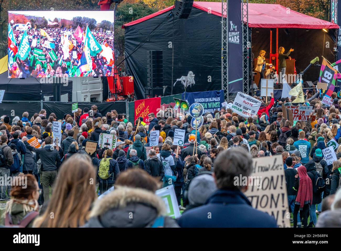 Amsterdam, Netherlands, November 06, 2021. View over the crowd and ...