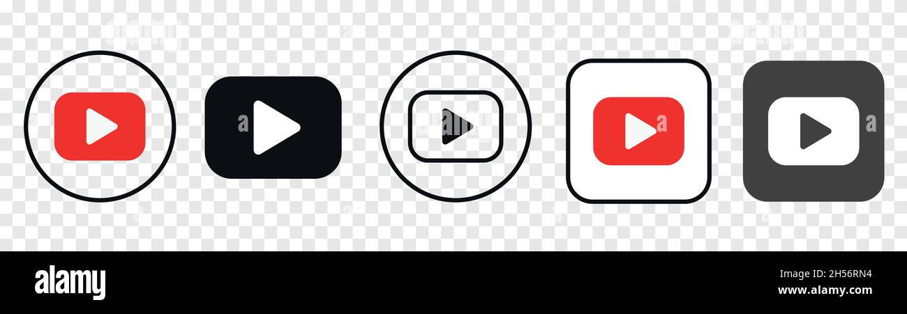 New and old YouTube logotypes set. YouTube is a video-sharing website ...