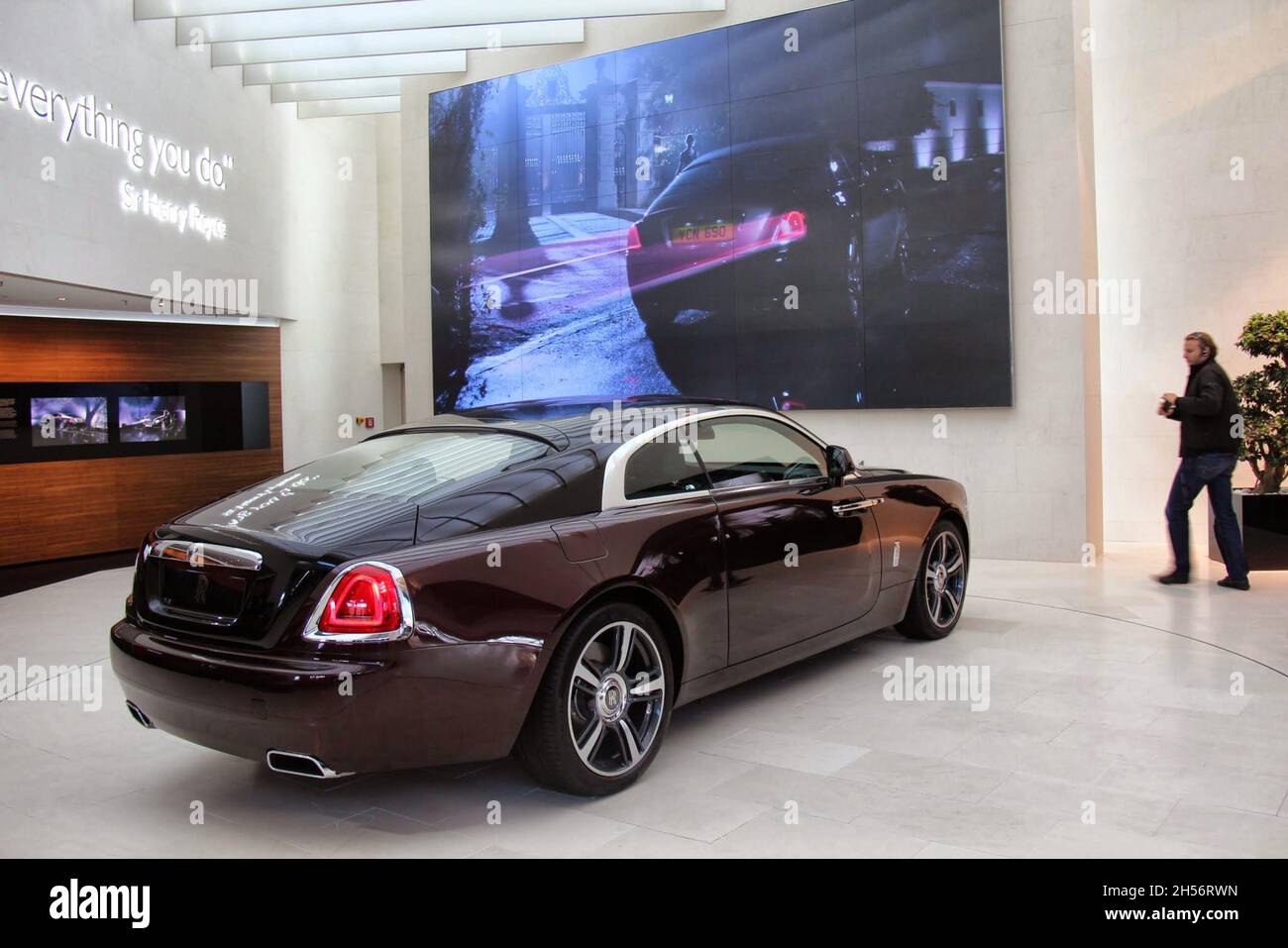 Rolls Royce Wraith. Side and rear view of automobile, production from ...