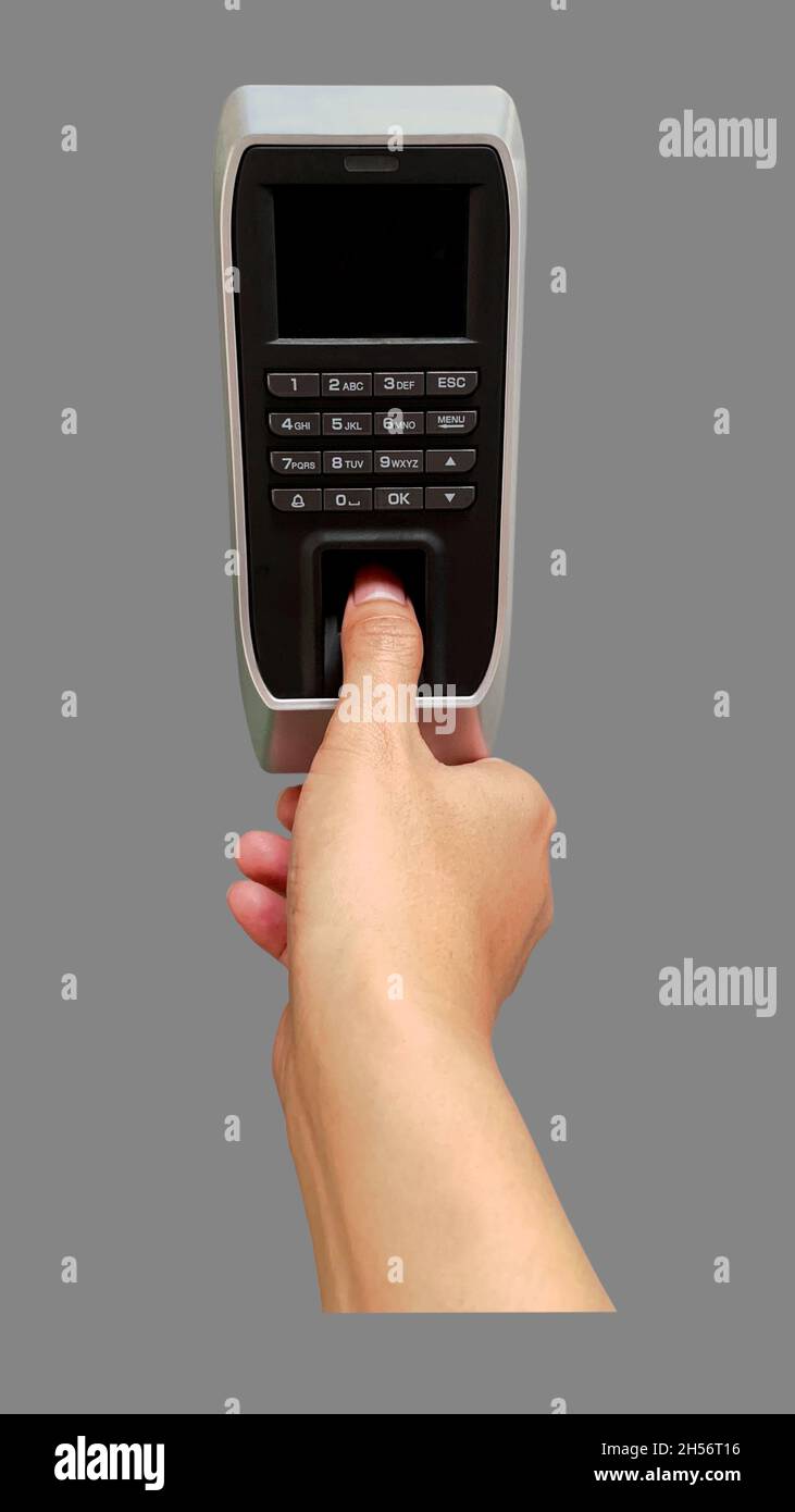 Biometric fingerprint sensor devices to control access scan the thumb ...