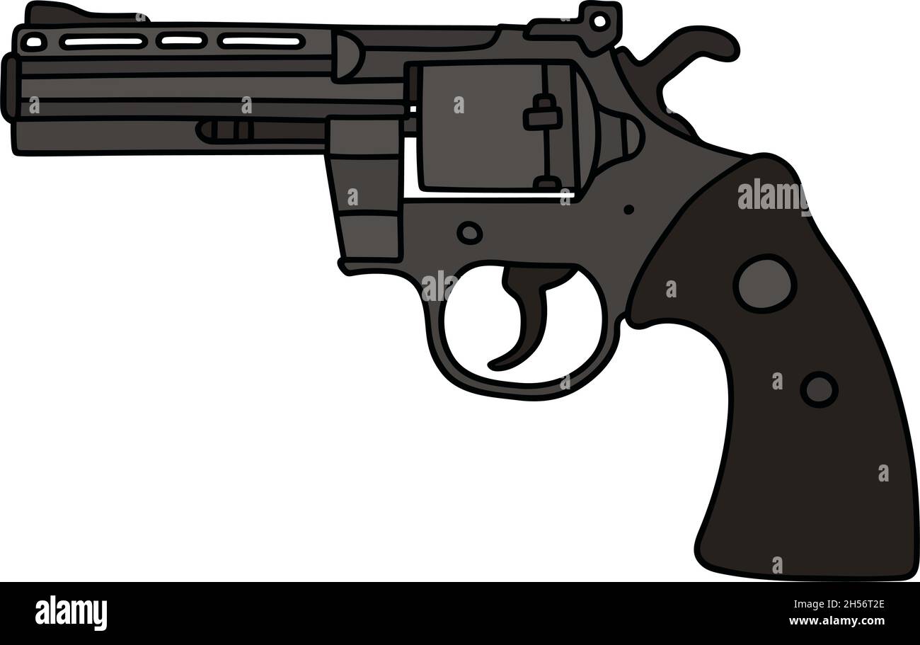 Hand drawing of a big revolver Stock Vector Image & Art - Alamy