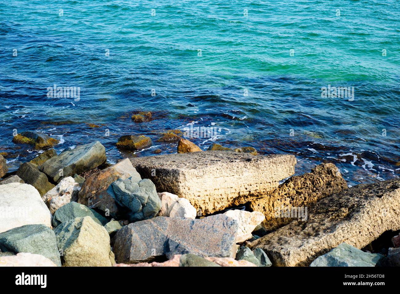 Big pier large stones hi-res stock photography and images - Alamy