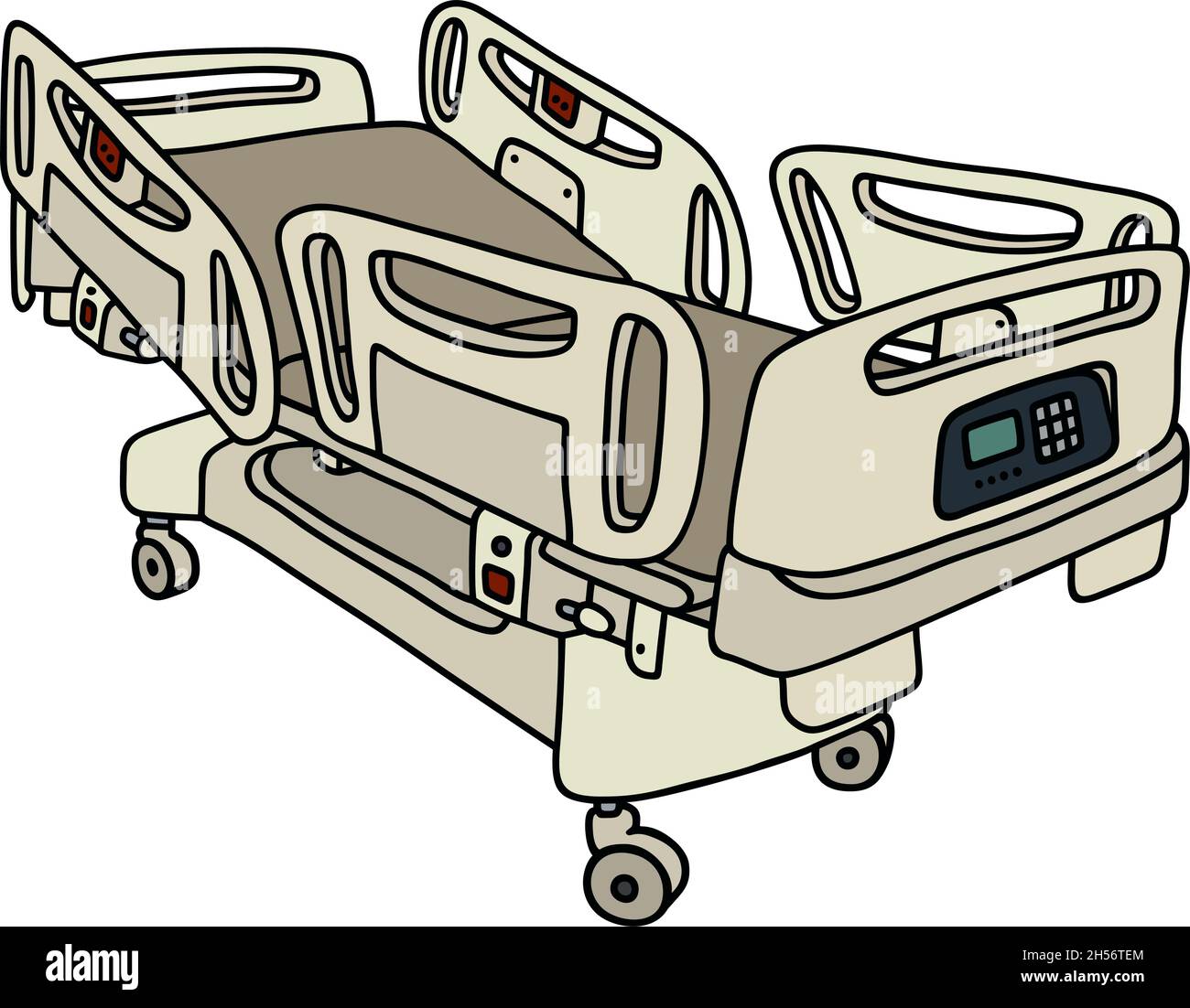 Hand drawing of a hospital position bed Stock Vector Image & Art - Alamy
