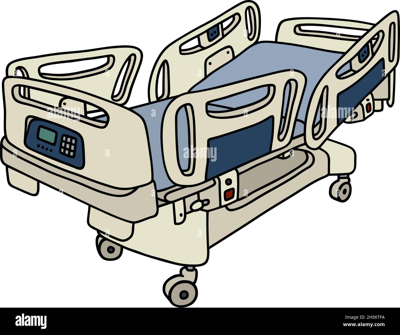 Hand drawing of a hospital position bed Stock Vector Image & Art - Alamy