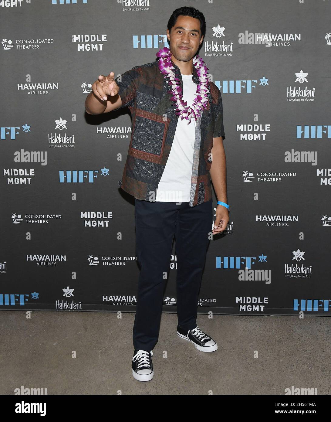 Alex Tarrant arrives at the 41st Hawai'i International Film Festival ...