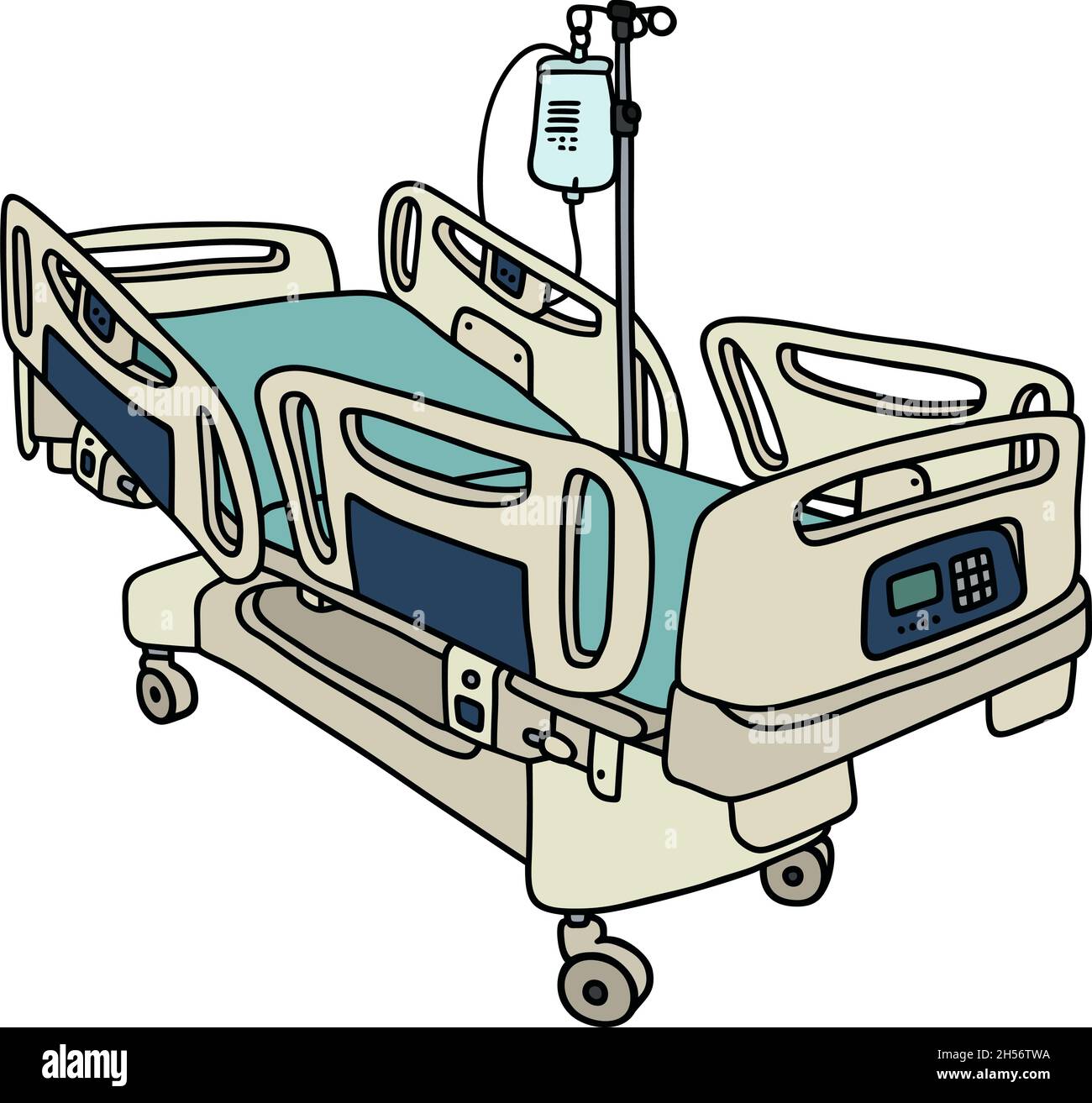 Hand drawing of a hospital position bed Stock Vector Image & Art - Alamy
