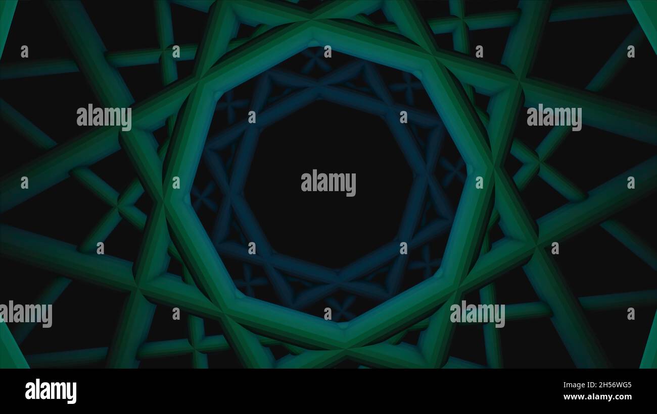 Abstract animation of swirling tunnel of patterns. Animation. Geometric ...