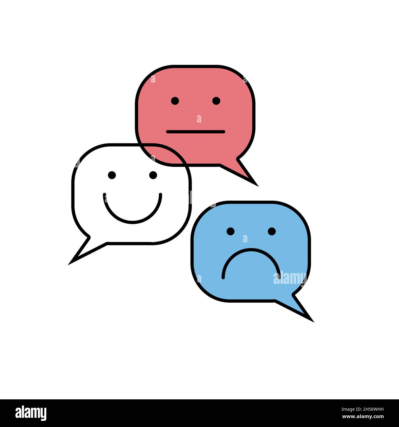 Comment logo. Review icon. Opinion symbol. Communication abstract sign ...