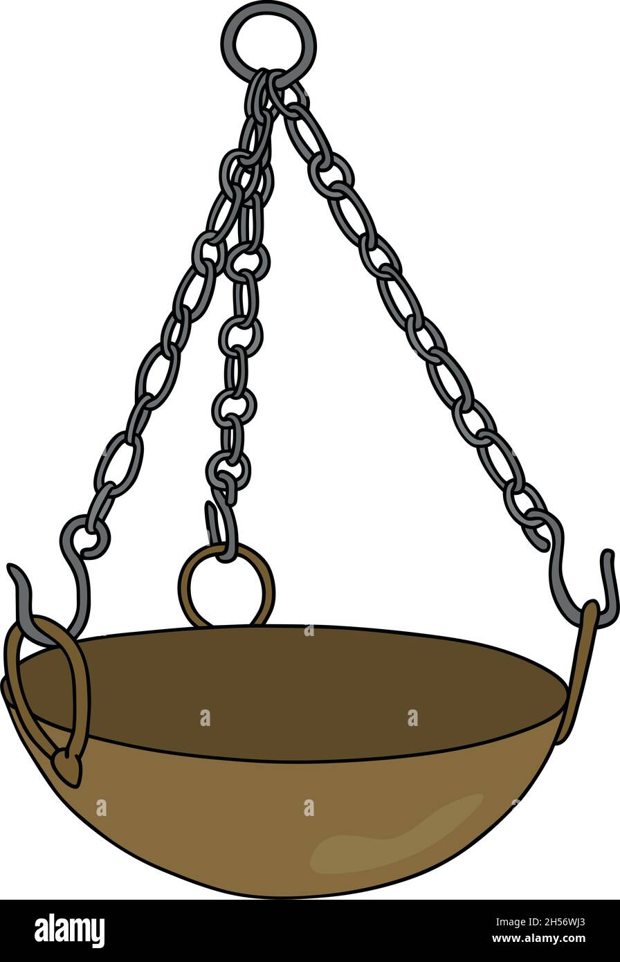 Hand drawing of an old brass magical cauldron Stock Vector Image & Art ...