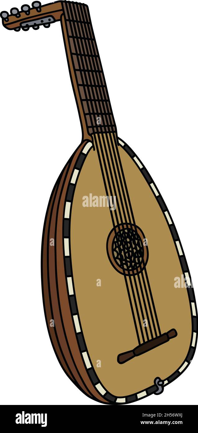Hand drawing of a historical lute Stock Vector Image & Art - Alamy