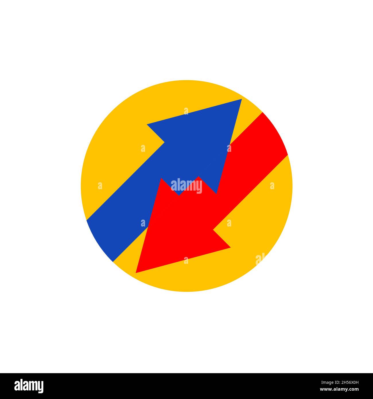 Opposite arrows. Opposition sign. Conflict icon. Vector business logo ...