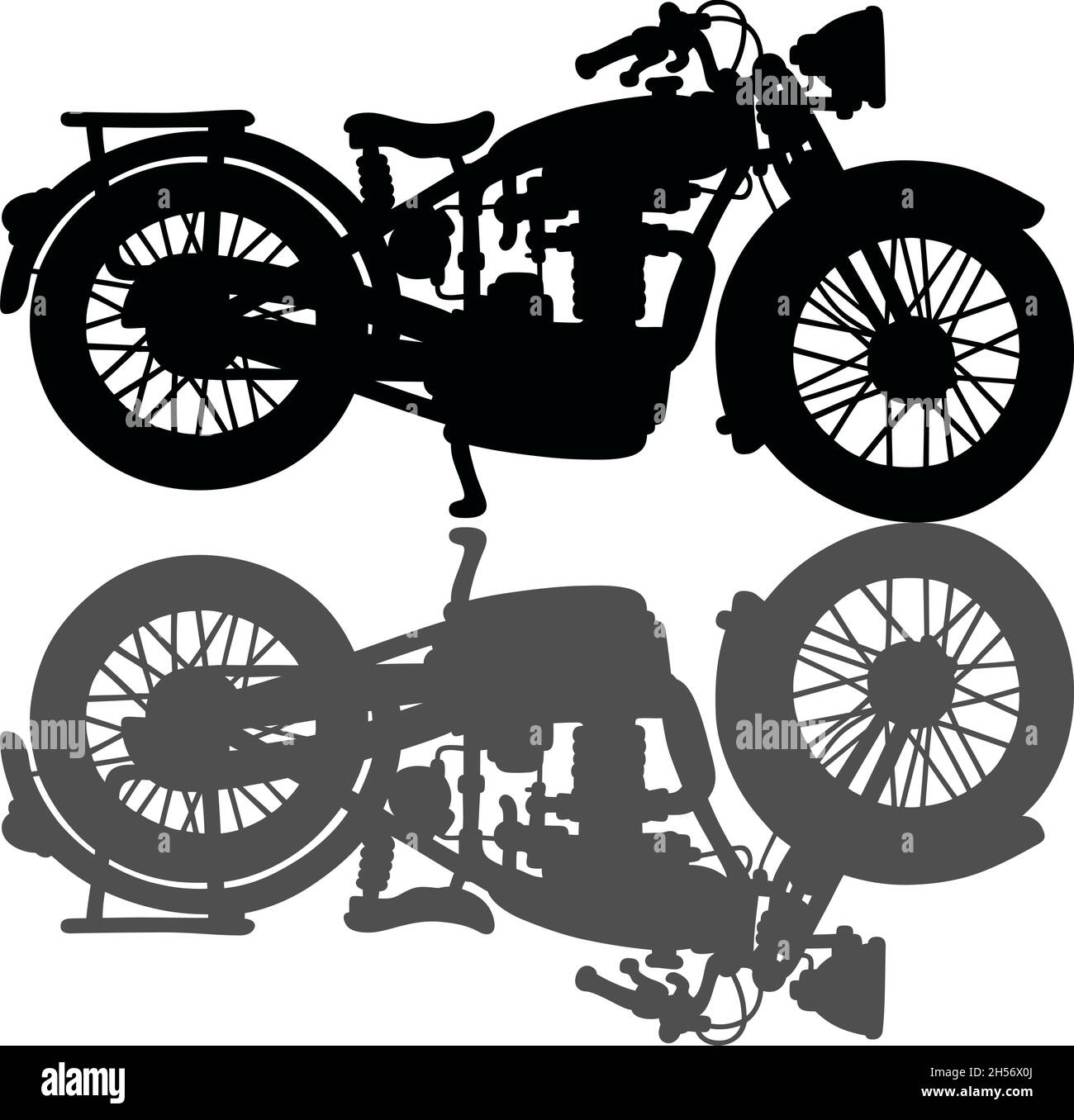 Hand drawing of a classic motorcycle Stock Vector Image & Art - Alamy