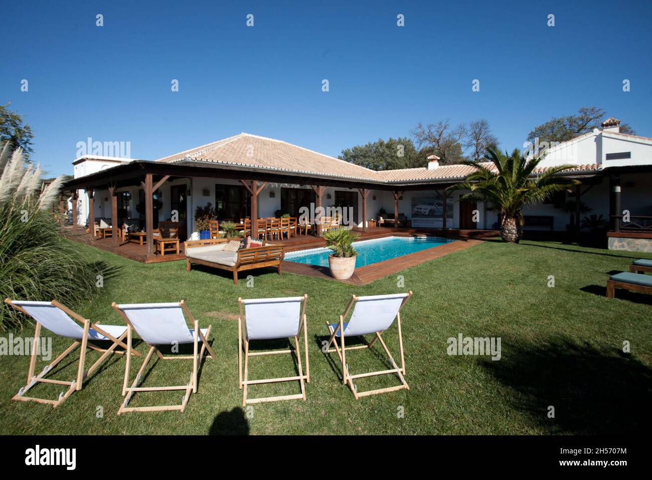 Ascari Race Resort: Laser area with swimming pool and restaurant Stock ...