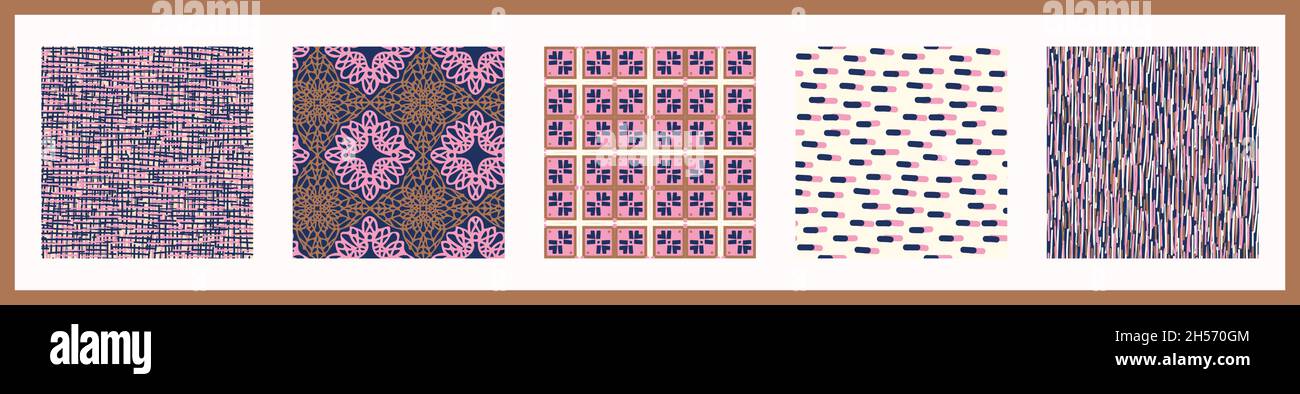 Masculine geometric seamless pattern collection. Simple shape for ...