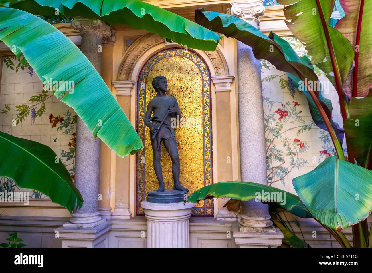 Perpignan, France, Historic Building, Pam Hotel, Outside Garden Patio ...