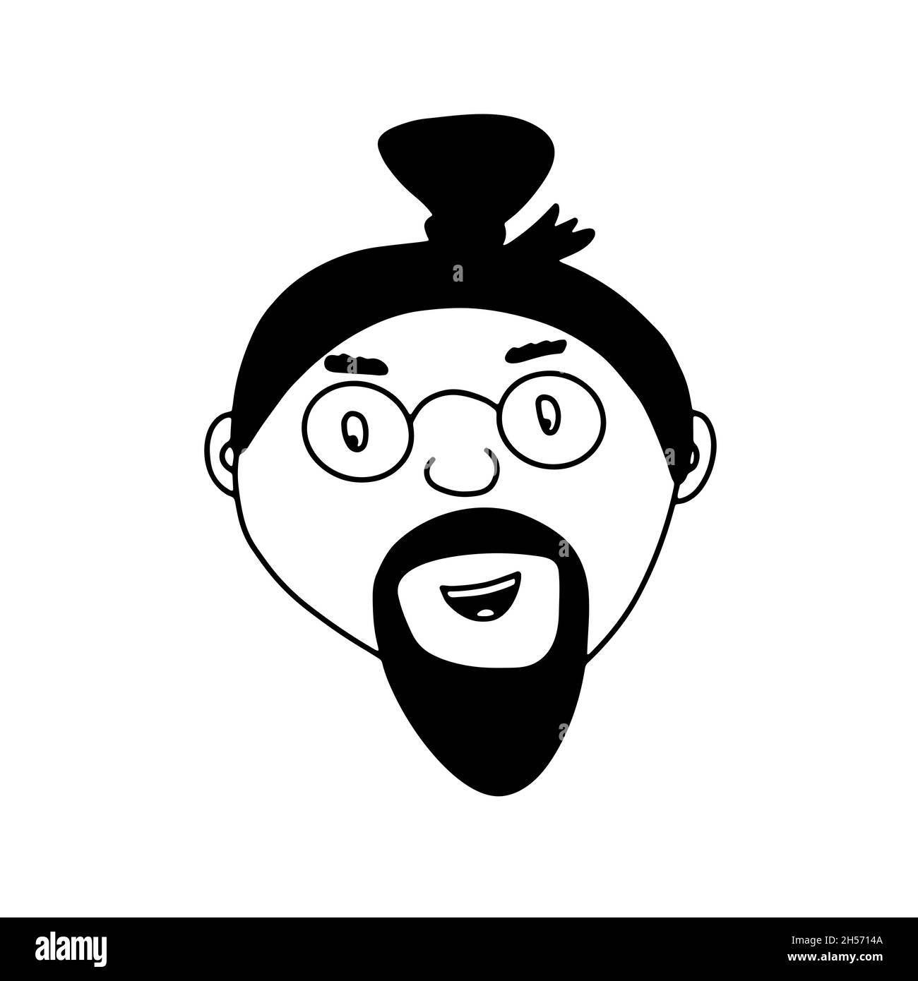 Man in round glasses Black and White Stock Photos & Images - Alamy