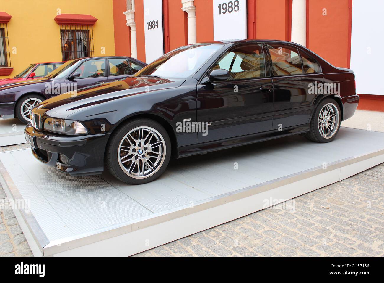 BMW M5 (E39): Side view, black color. Third generation. Manufactured ...