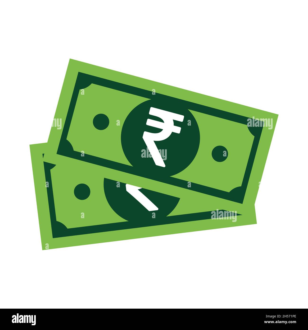 Rupee flat icon sign vector. Paper money symbol isolated on white ...