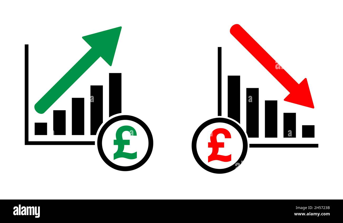 Set of income and growing economic symbol, money flat modern icon ...