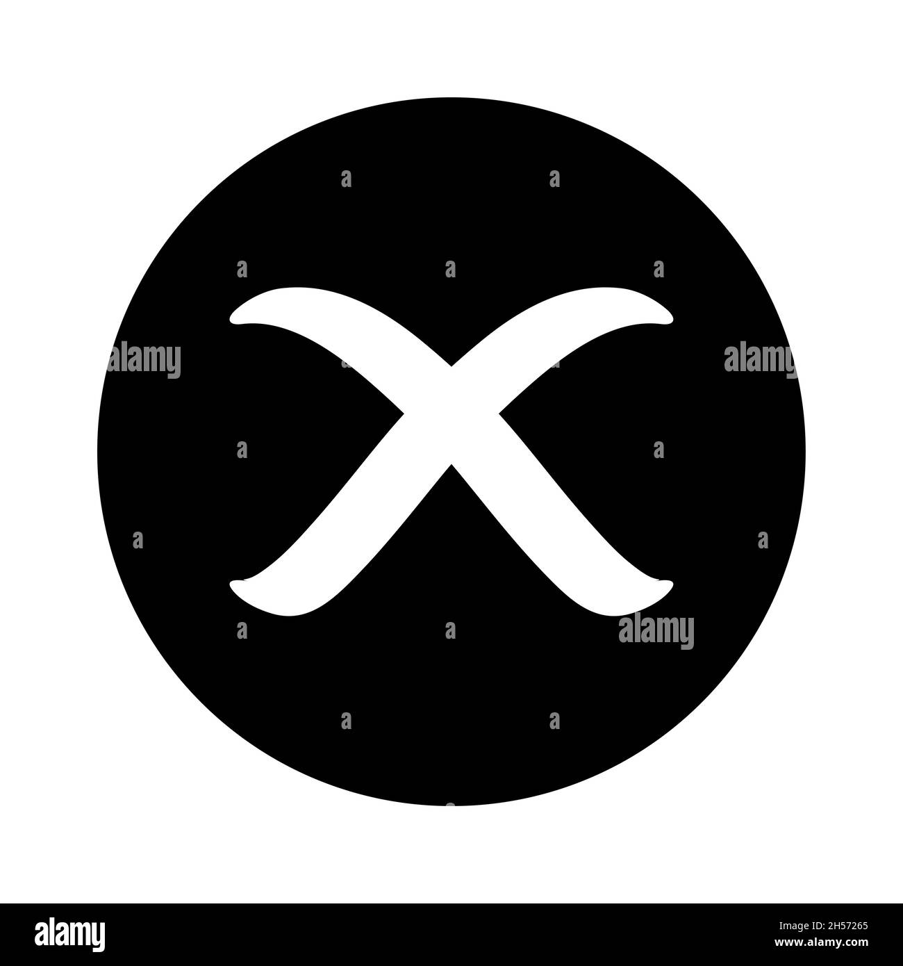Cross mark icon, X sign, simple error design vector illustration, false ...