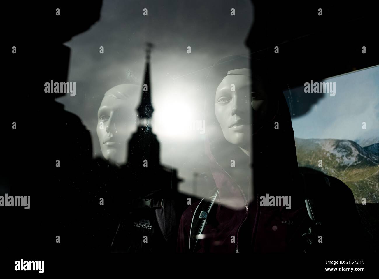 Faces in a Window Stock Photo - Alamy
