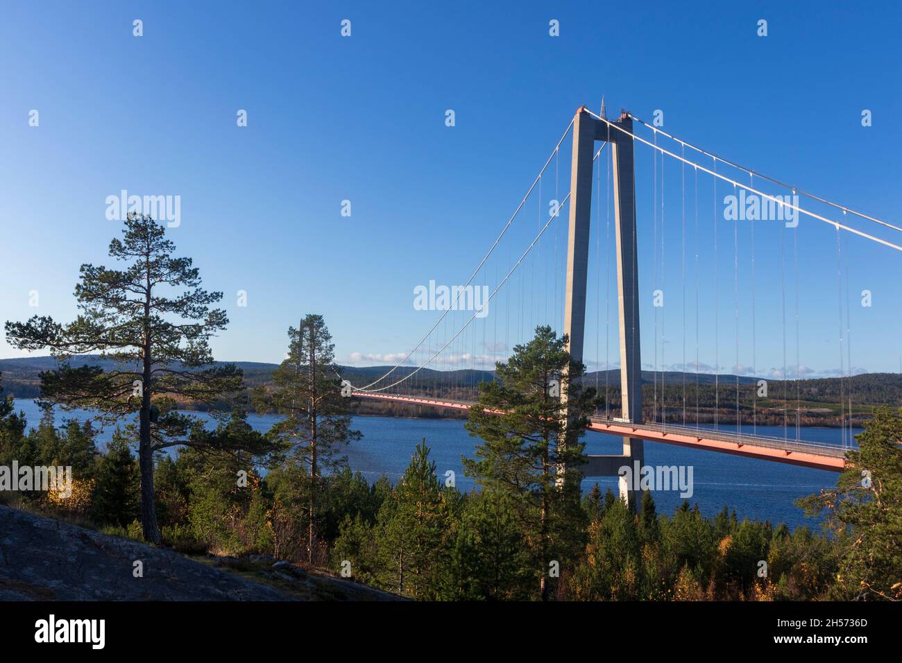 High Coast Bridge in Sweden Stock Photo - Alamy