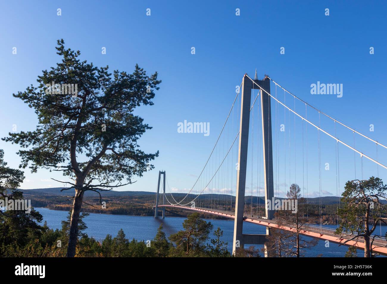 High Coast Bridge in Sweden Stock Photo - Alamy