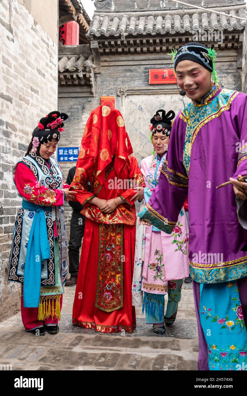 The 14th century Dangjia Village in Shaanxi Province performs a re ...