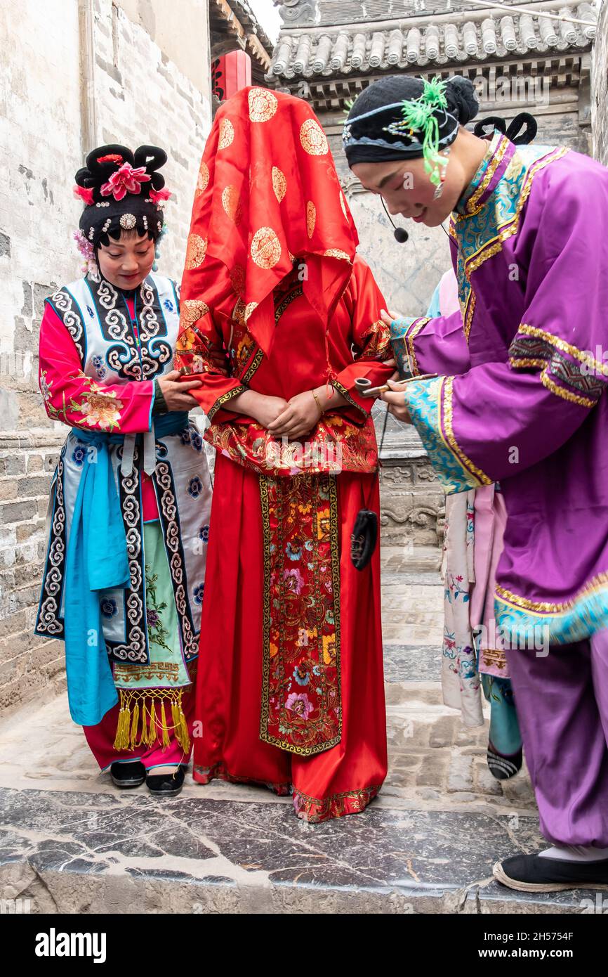 The 14th century Dangjia Village in Shaanxi Province performs a re ...