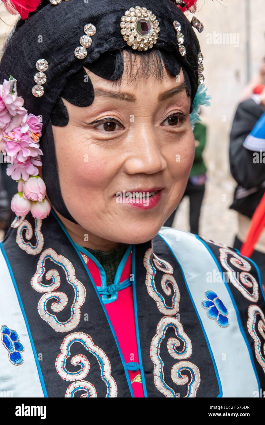 The 14th century Dangjia Village in Shaanxi Province performs a re ...