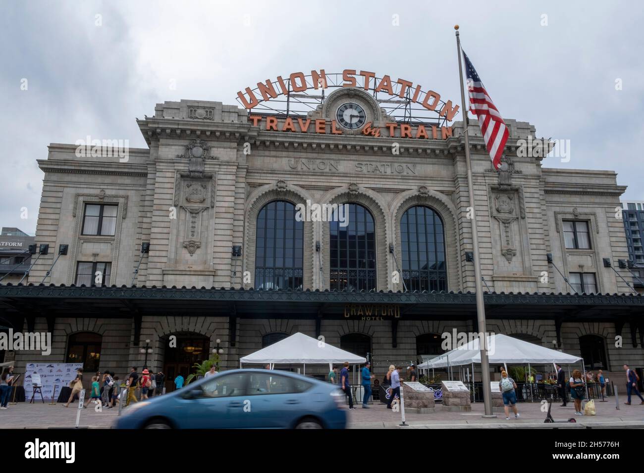 Union Train Station Exterior, Denver, Colorado, USA. July 9, 2021 Stock ...