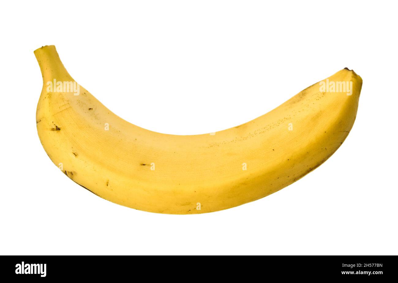 Single banana isolated on a white background Stock Photo - Alamy