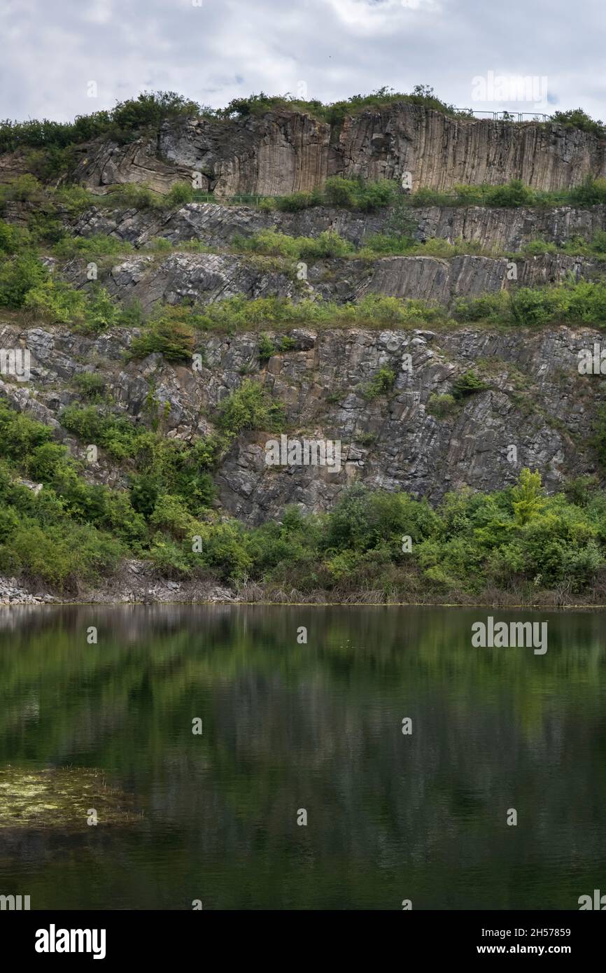 lake inside of a former sandstone quarry in Kielce Stock Photo - Alamy