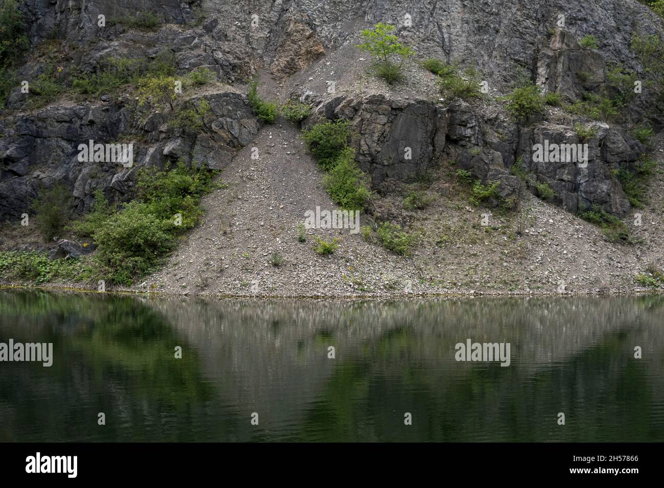 lake inside of a former sandstone quarry in Kielce Stock Photo - Alamy