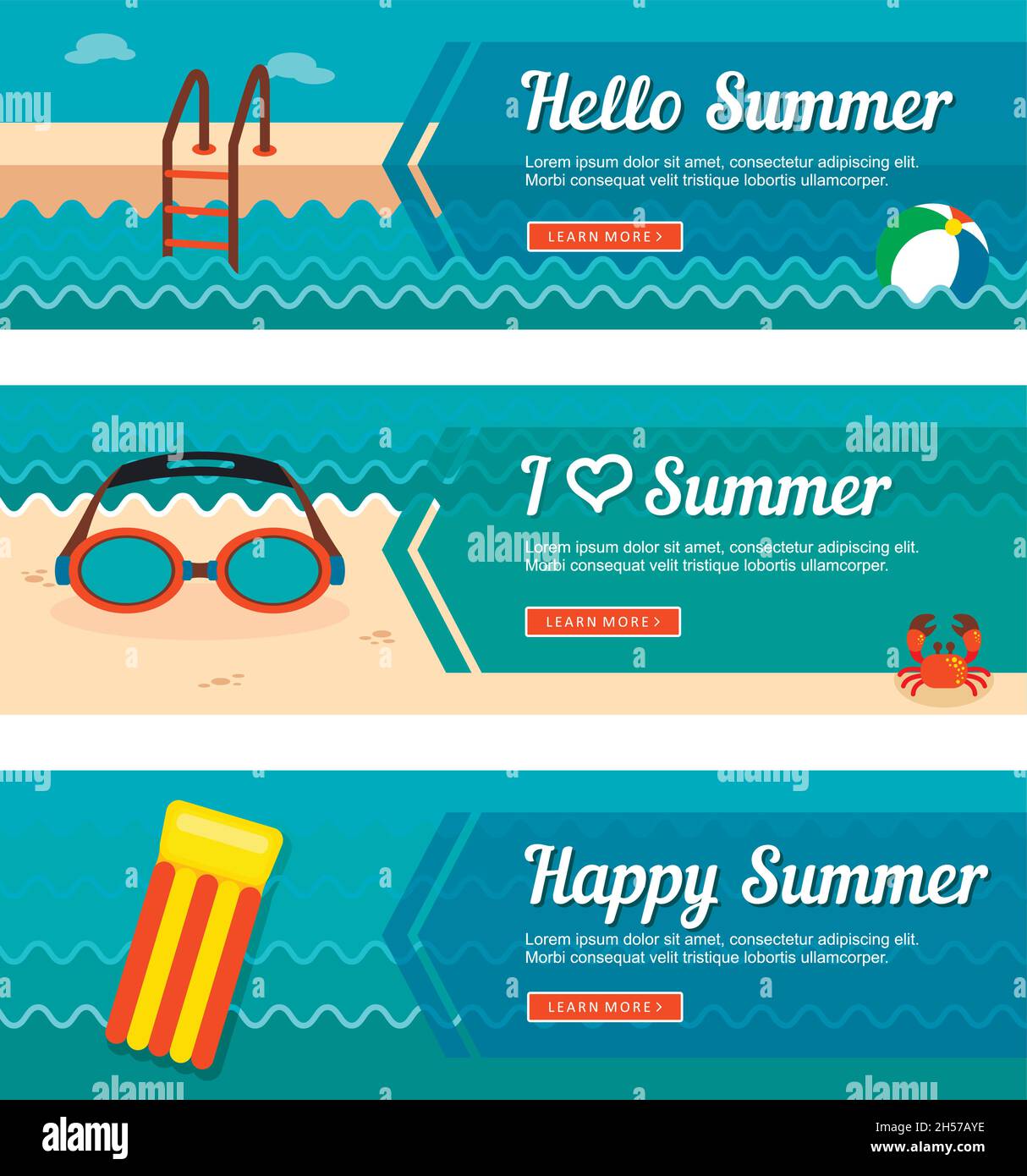 Travel and vacation vector banners. Summertime. Holiday Stock Vector ...