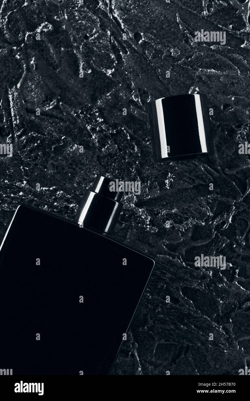 Men's fragrance of perfume or eau de toilette. Promotional photo of a ...