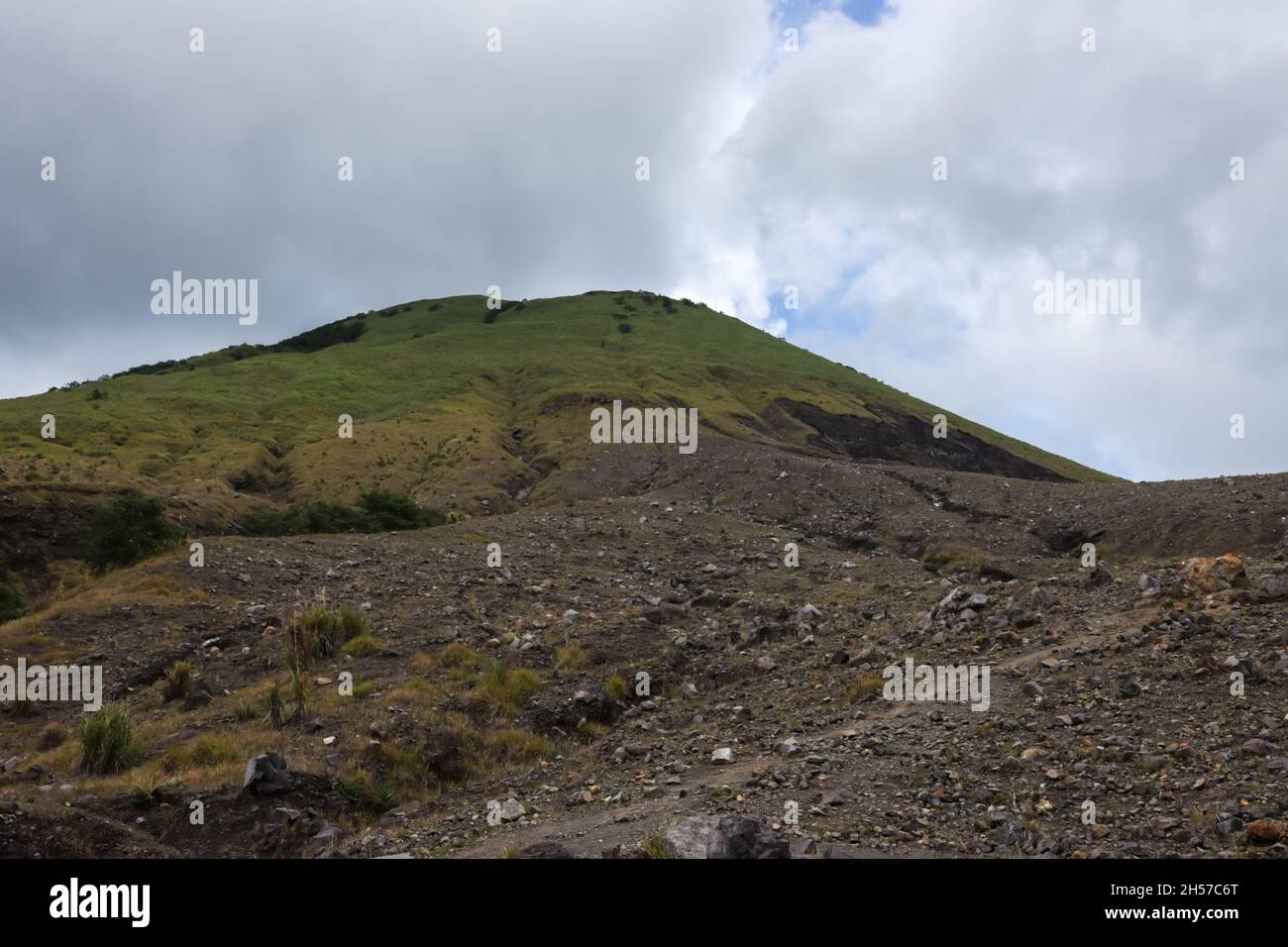 Mount Lokon view from below, with a landscape photo Stock Photo - Alamy