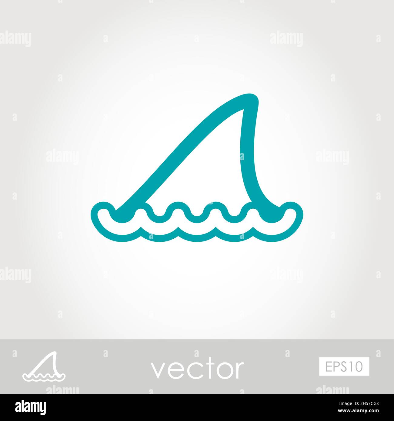 Shark fin outline vector icon. Beach. Summer. Summertime. Vacation, eps ...