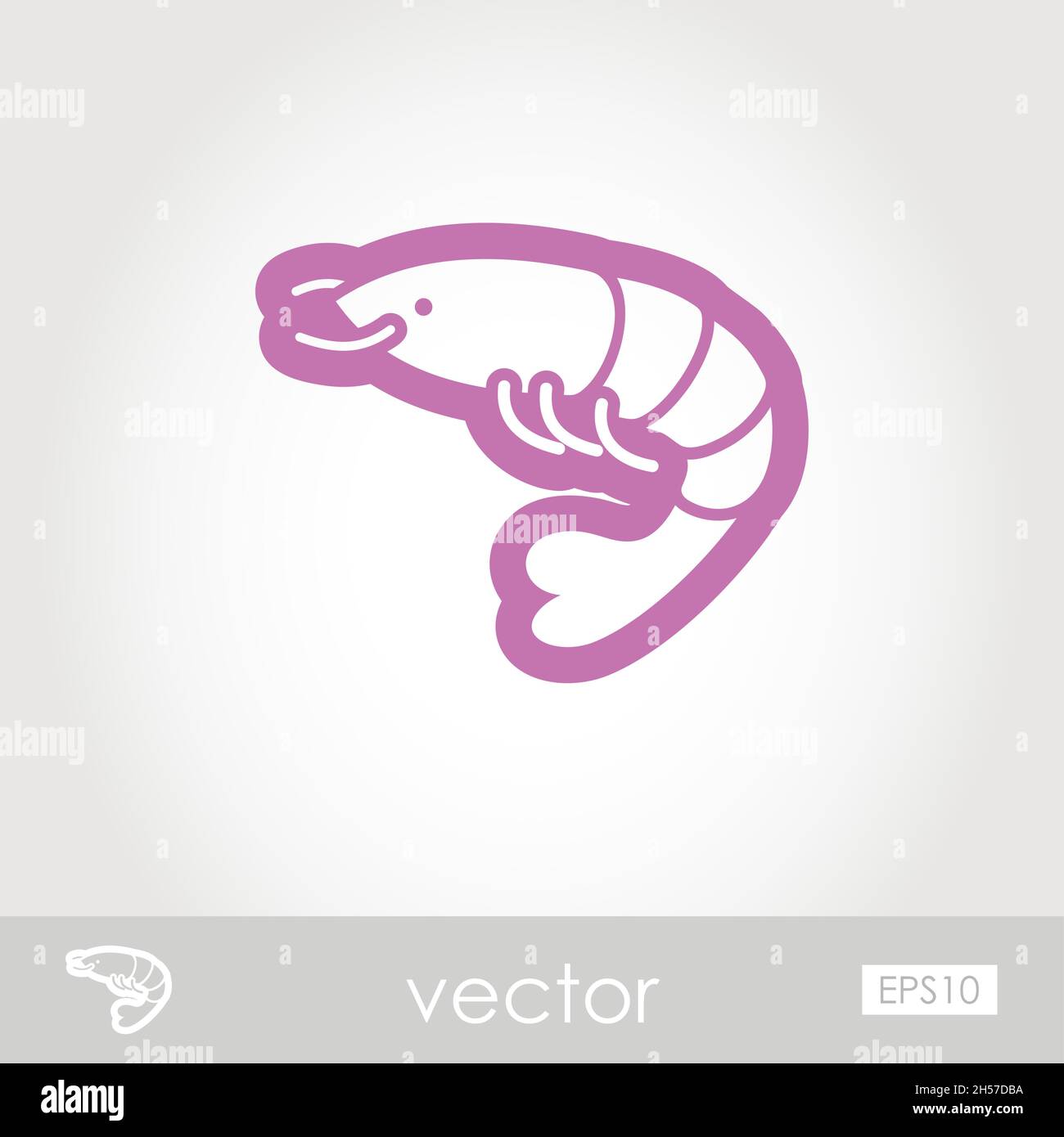 Shrimp outline icon. Prawn vector. Beach. Summer. Summertime. Holiday ...