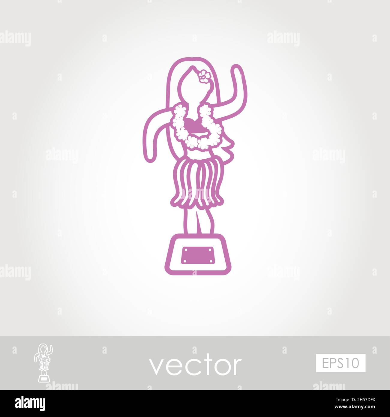 Female hawaiian hula dancer Stock Vector Images - Alamy