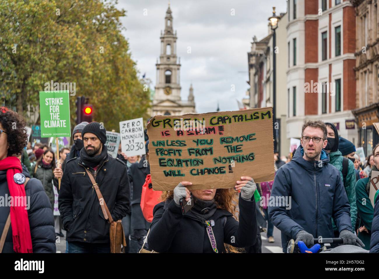 Green capitalism is a sham placard, Global Day of Action for Climate ...