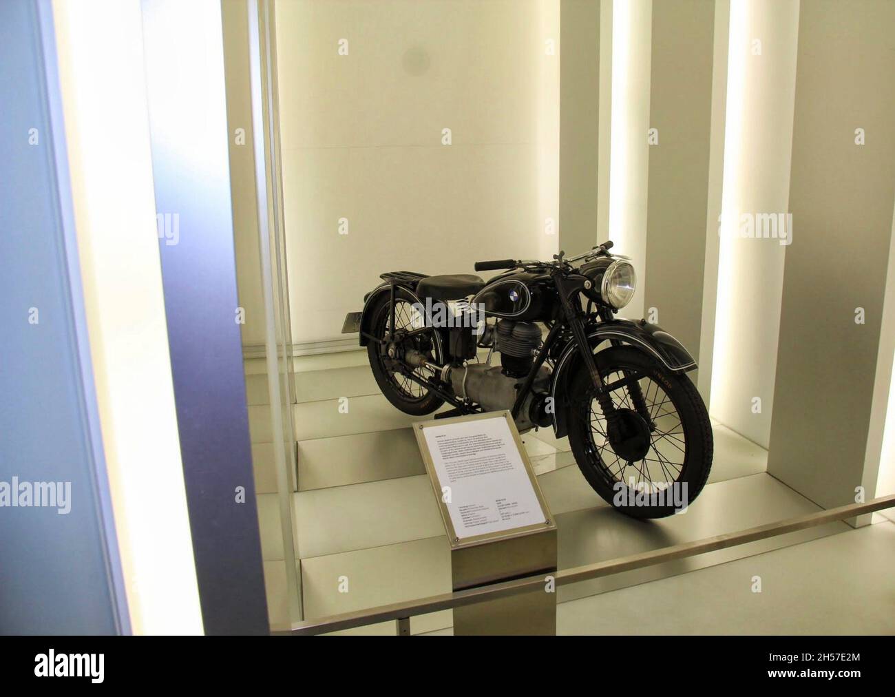 BMW R7 motorcycle: Prototype, black, year 1937, on display at the BMW ...