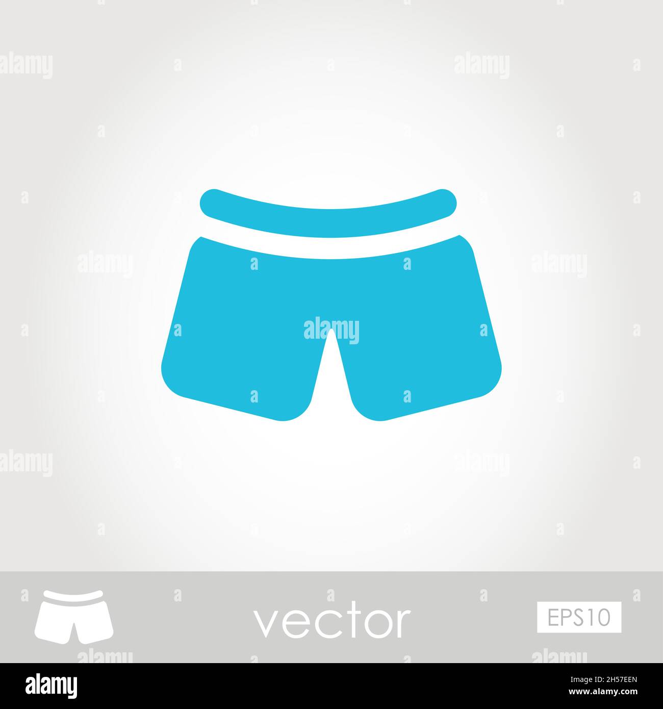 Shorts vector icon outline silhouette, eps 10 Stock Vector Image & Art ...